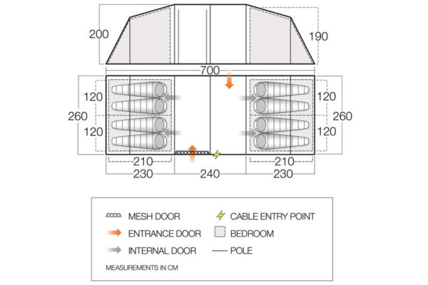 Vango Castlewood 800 XL - Tent2Hire